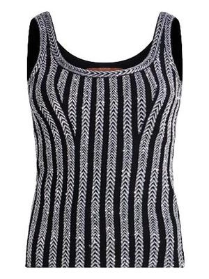 Missoni Viscose Blend Knit Sequin Top - Black