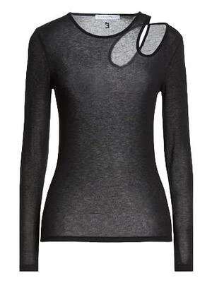 CARACTÈRE Long Sleeve T-shirt With Cutout - Black