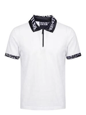 Versace Polo Shirt Size Cotton, Polyester, Elastane - White