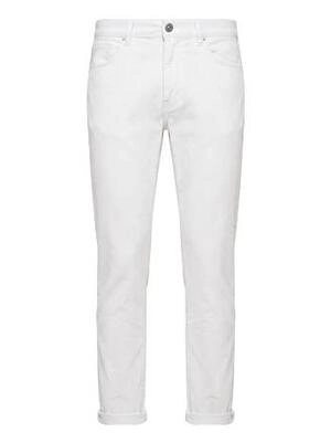 DONDUP DONDUP Midnight Blue Stretch Cotton And Lyocell Blend Pants White