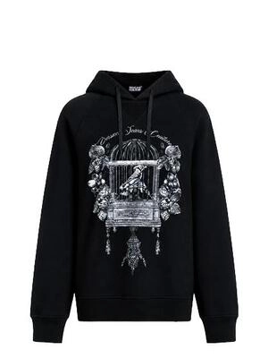 Versace Cotton Terrycloth Hoodie - Black