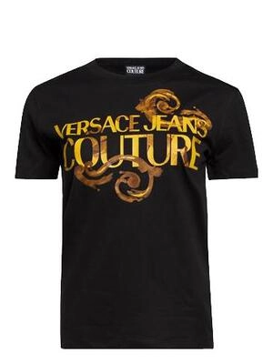 Versace Cotton Logo Print T-shirt - Black