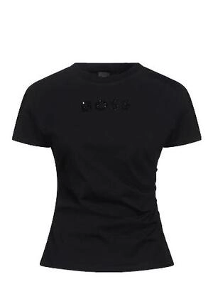 BOSS Cotton Jersey T-shirt With Sequins - Black