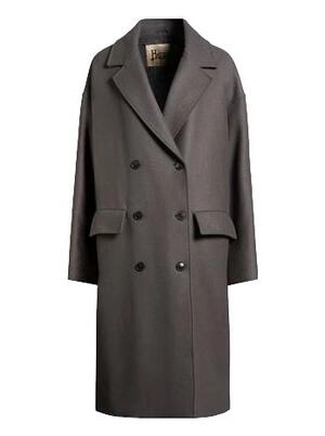 Herno Recycled Wool & Polyamide Double-breasted Coat - Grey