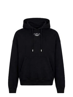 OFF-WHITE™ Cotton Hooded Sweatshirt - Black