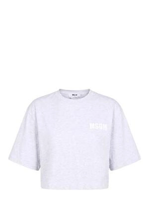 MSGM Cotton Logo-print T-shirt - Grey
