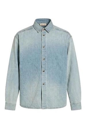 FEAR OF GOD Man Denim Shirt Blue Size S Cotton