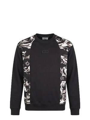 VERSACE VERSACE JEANS COUTURE Black Cotton Sweatshirt