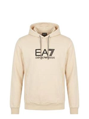 Emporio Armani Cotton Terry Hoodie - Beige