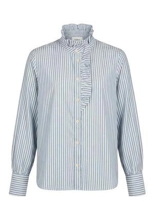 Ba&sh Striped Ruched Shirt - Blue
