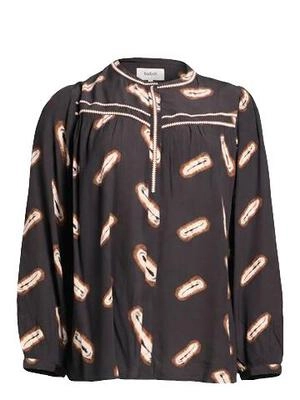 Ba&sh Embroidered Multicolor Viscose Shirt - Black