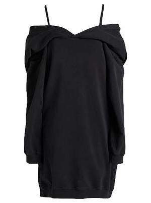MAISON MARGIELA Cotton French Terry Hooded Mini Dress - Black