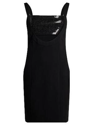 GAELLE PARIS Sequined Cutout Bodycon Mini Dress - Black