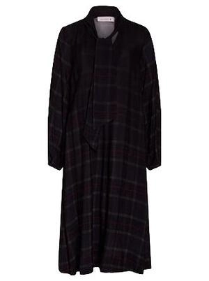 SHIRTAPORTER Midnight Viscose Midi Dress - Blue