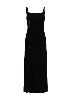 Rabanne Viscose Elastane Gathered Maxi Dress - Black