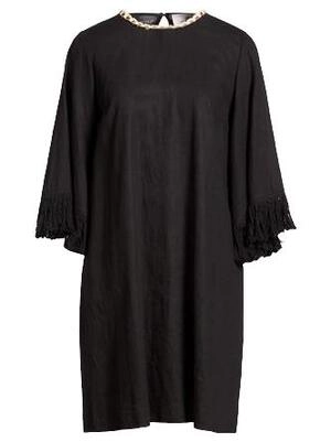 COMPAGNIA ITALIANA Linen Viscose Mini Dress - Black