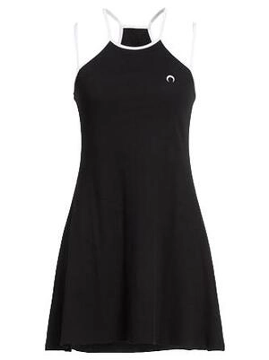 MARINE SERRE Ribbed Cotton-elastane Mini Dress - Black
