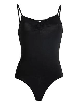 ALESSIA SANTI V-neck Sleeveless Bodysuit - Black