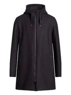 Herno Virgin Wool And Polyamide Coat - Blue