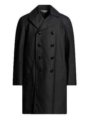 Aspesi Polyester Cotton Trench Coat - Black