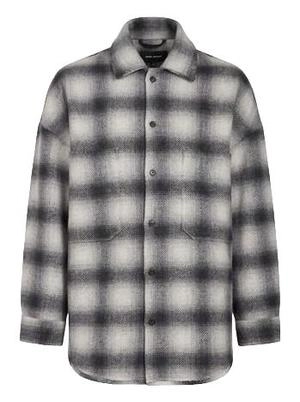 ISABEL BENENATO ISABEL BENENATO Checked Wool Overshirt