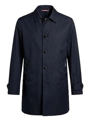 Façonnable Midnight Cotton And Polyamide Overcoat - Blue