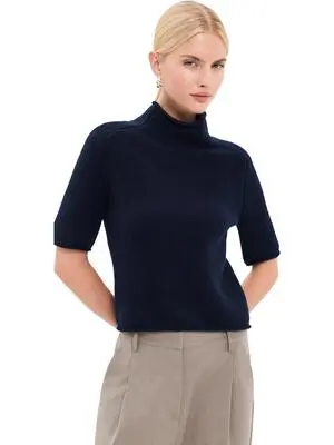LISA YANG Fride Cashmere Sweater - Navy