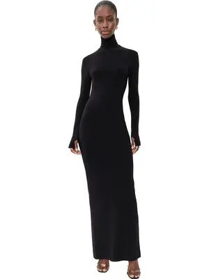 Norma Kamali Turtle Maxi Dress - Black