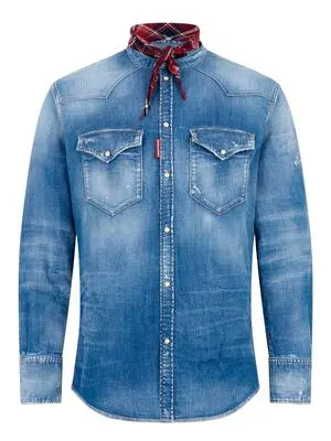 Dsquared2 Medium Wash Canadian Vintage Shirt - Blue