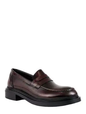 SERGIO MORETTI FIRENZE Polished Leather Loafers - Brown