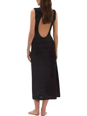 ERES Sleeveless Open-back Maxi Dress - Black