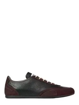 JIMMY CHOO Sunny Low Top Leather Mix Trainers - Black