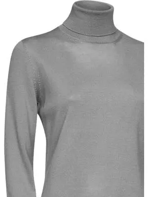 BLANCA VITA Fine-knit Turtleneck Sweater - Grey