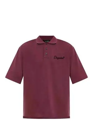 Dsquared2 Polo With Embroidered Logo Red