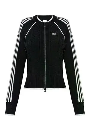 Adidas Cropped Cardigan With Detachable Hood - Black