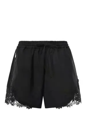 Pinko Lace-trim Drawstring Shorts - Black