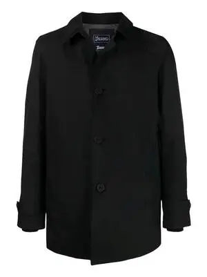 Herno Single-breasted Button-fastening Coat - Black