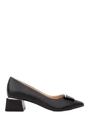 SERGIO MORETTI FIRENZE Buckle-detail Block-heel Pumps - Black