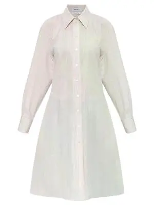 ALEXANDER MCQUEEN Alexander McQueen Striped Lace-Up Shirt Midi Dress