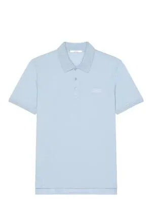 Givenchy Polo In Cotton With Paris Gros Grain - Light Blue
