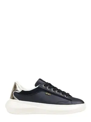 Liu Jo Lace-up Sneakers With Gold-tone Hardware - Black