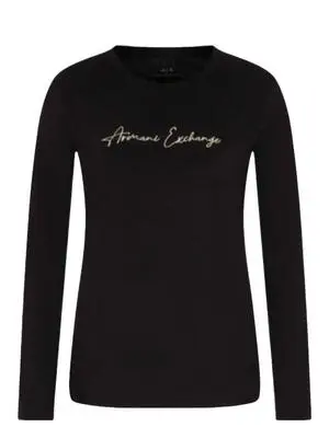 Armani Exchange Long Sleeve Round Neck T-shirt - Black