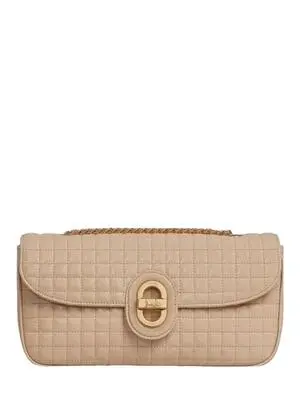 Celine Medium Chain Sulky Bag In Quilted Lambskin - Light Brown