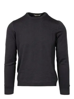 GRAN SASSO Round Neck Long Sleeve Sweater - Grey