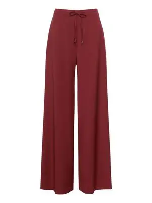 Max Mara Wide Leg Drawstring Trousers - Ruby Colour
