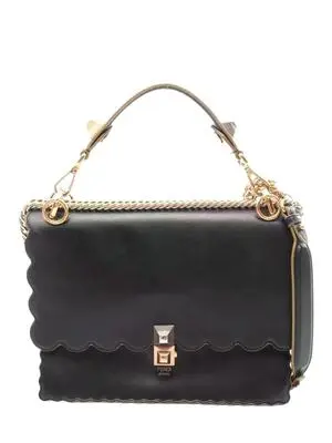 Fendi 2000s Kan I Scalloped Shoulder Bag - Black