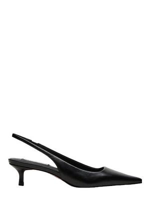 Steve Madden Kari Slingback Pointed Toe Kitten Heel Pumps - Black