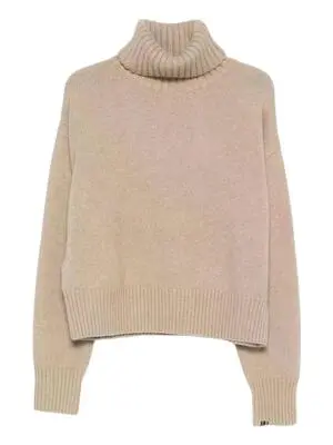 Extreme Cashmere Beige Roll Neck Sweater - Neutrals