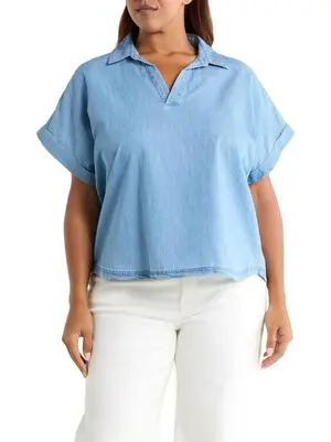 BEACHLUNCHLOUNGE Cinthia Cotton Top By - Medium Wash