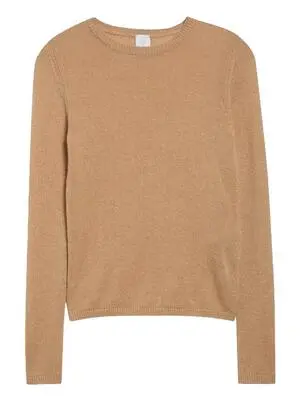 Eleventy Semisheer Cashmere Crewneck Sweater - 04nn Camel